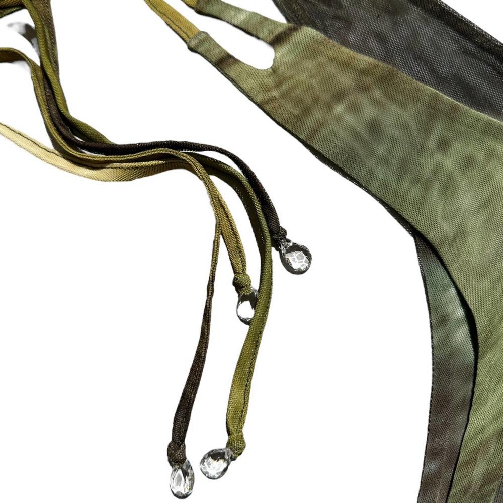 Crystal Droplet Mesh Bathing Suit - Gem